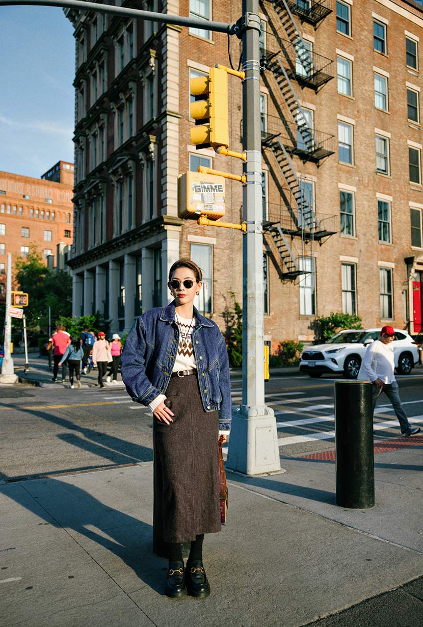 Petite Studio's Debbie Wool Pencil Skirt in Checkered - Petite Clothing ...