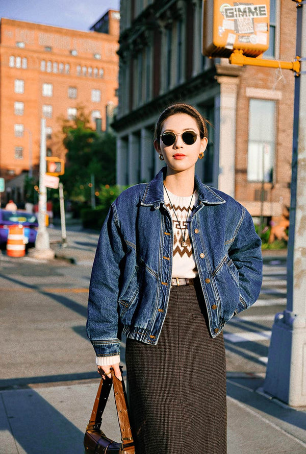 Petite Studio's Debbie Wool Pencil Skirt in Checkered - Petite Clothing ...