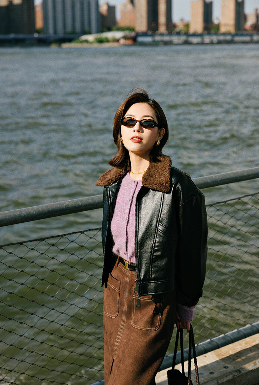 Petite Studio's Laura Faux Leather Jacket in Black - Petite Clothing ...